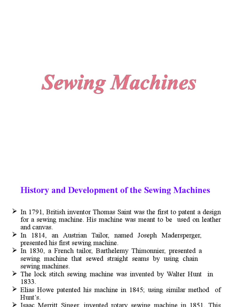 Sewing Machines | PDF | Sewing Machine | Sewing