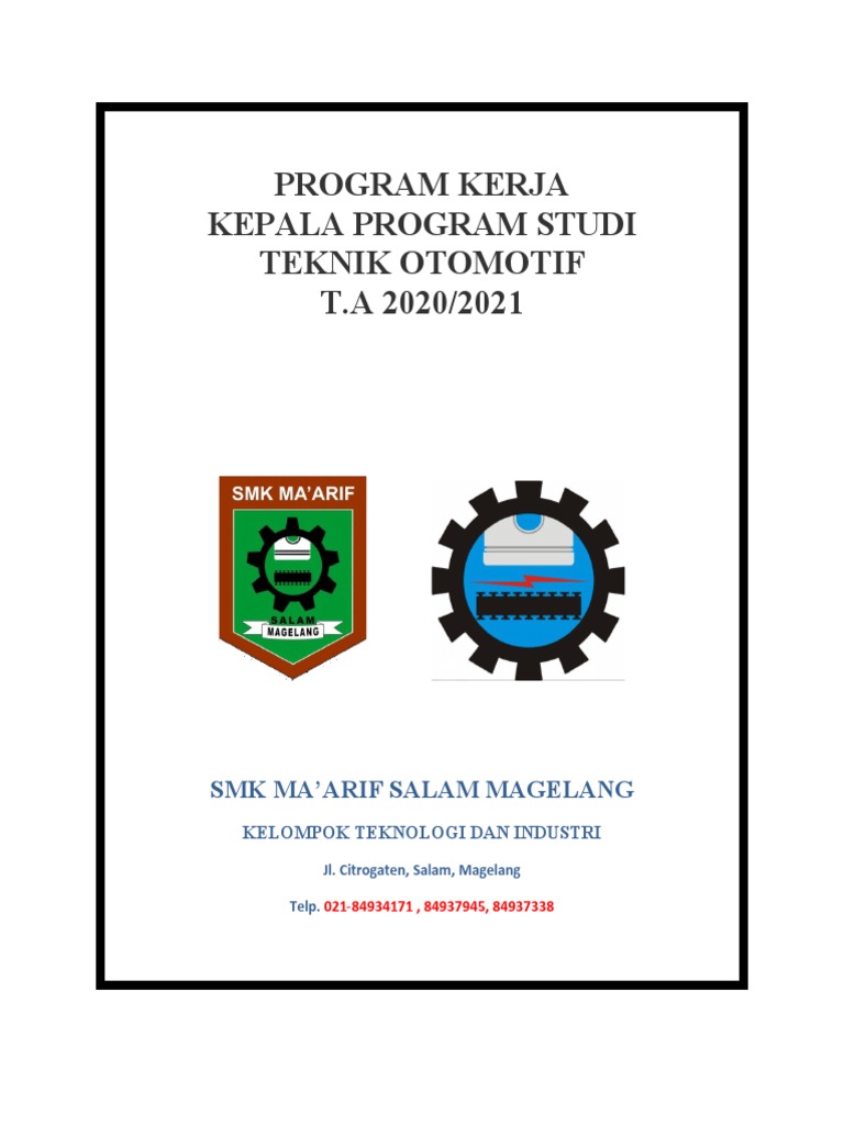 Program Kerja Kaprog Otomotif | PDF
