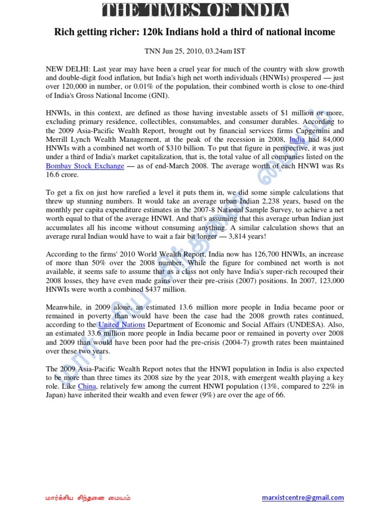 Rich Getting Richer | PDF | Economic Problems | Wealth