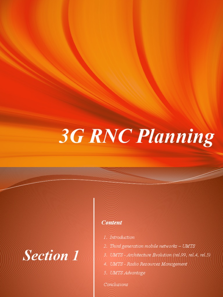 3G RNC Planning Section 1 | PDF | 3 G | Computer Network