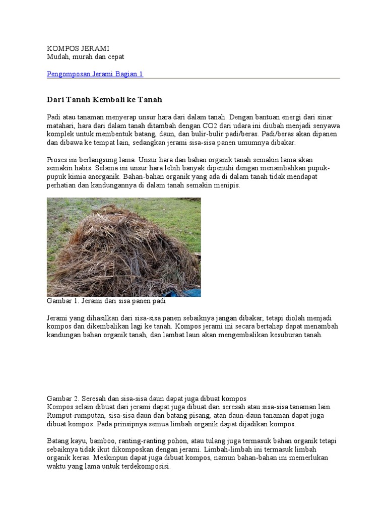 Kompos Jerami | PDF
