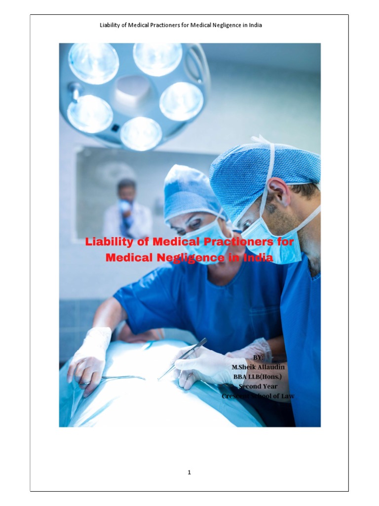 Liability of Medical Practioners for Medical Negligence in India | PDF ...