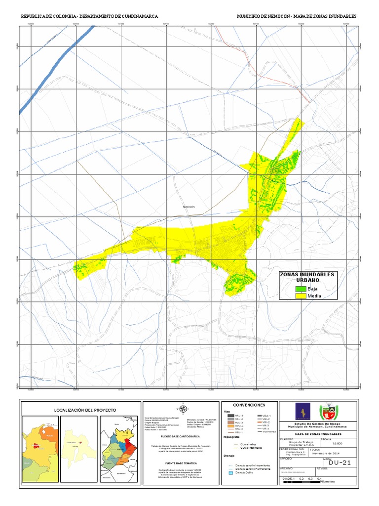 DU21-Mapa de Zonas Inundables - Urbano | PDF | Mapa | Geografía