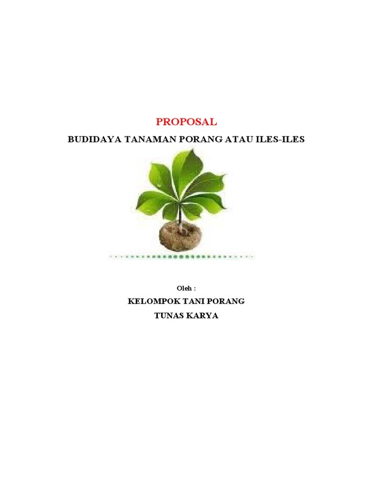 Proposal Budidaya Tanaman Porang | PDF