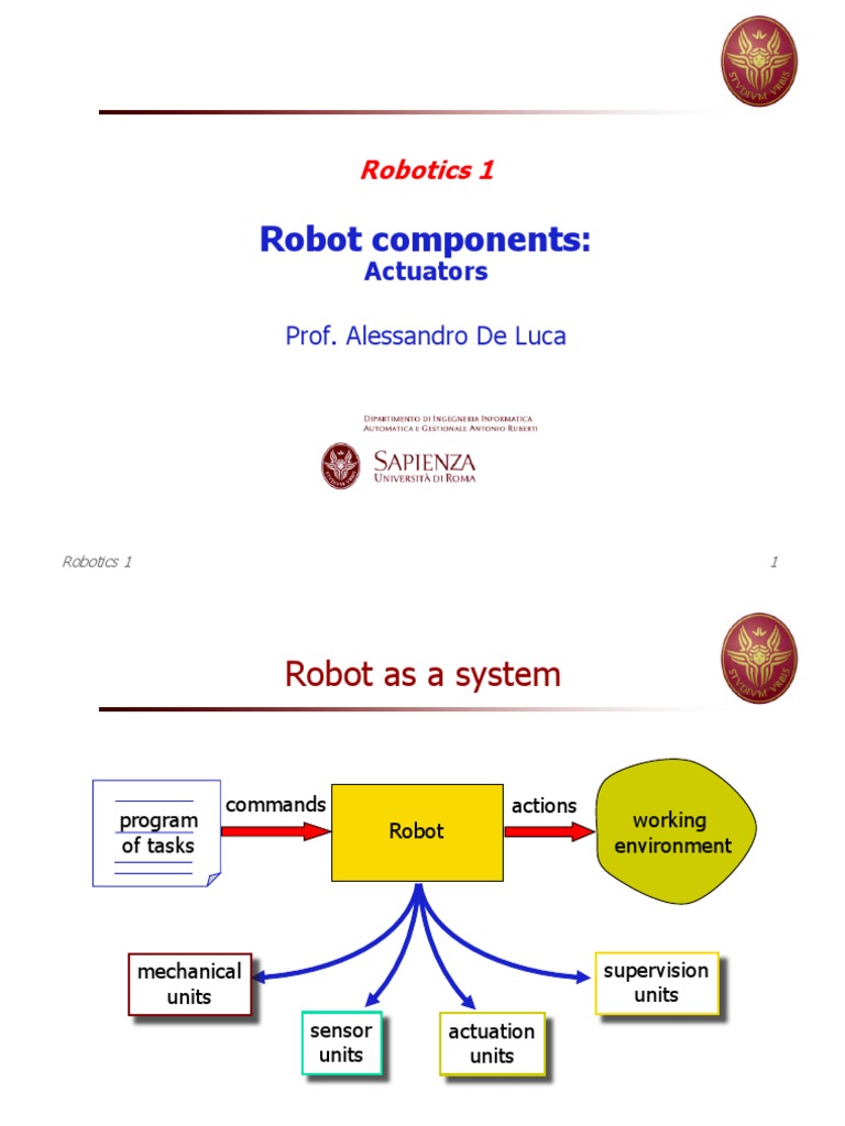 Robot Components:: Robotics 1 | PDF | Electric Motor | Gear