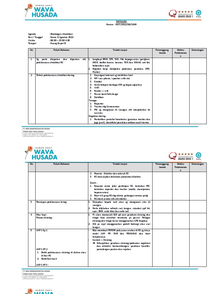 1049 - Bimbingan Akreditasi Pokja AKP Dan PP-1 | PDF