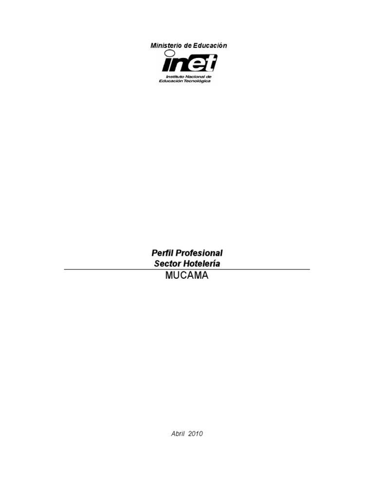 Perfil Mucama Pdf Hotel Inventario