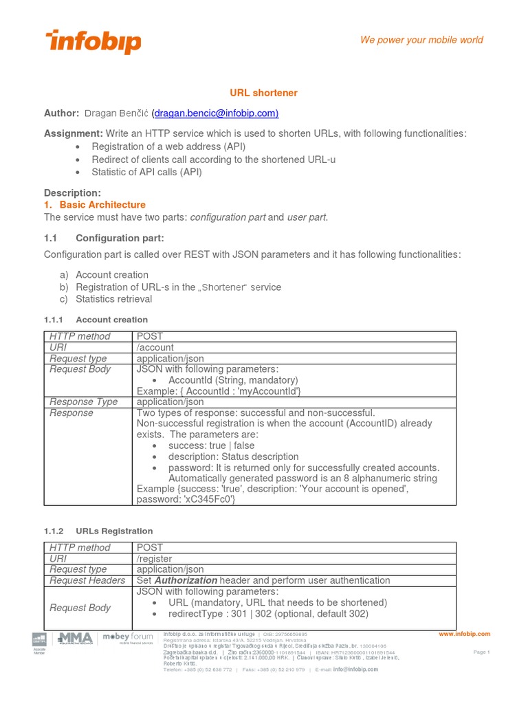 Infobip Assignment - Java URL Shortener Eng | PDF | Hypertext Transfer ... Infobip Assignment - Java URL Shortener Eng | PDF | Hypertext Transfer ...