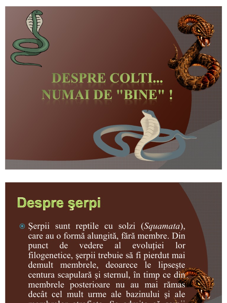 Despre Serpi Si Veninul Lor | PDF