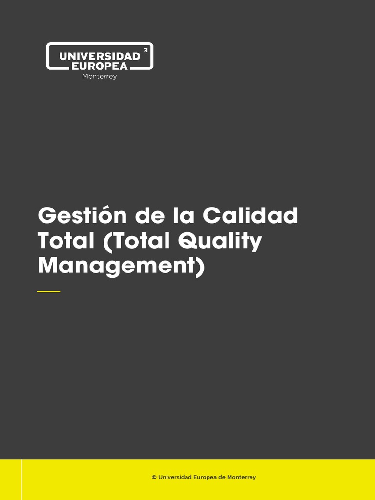 Gestion de Calidad Total | PDF | Calidad (comercial) | Gestión de la calidad