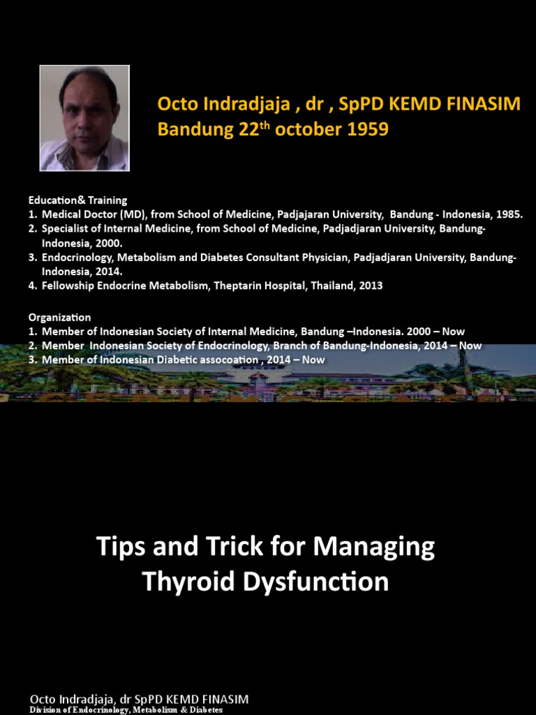Thyroid Dysfunction Management Guide | PDF | Hypothyroidism | Thyroid