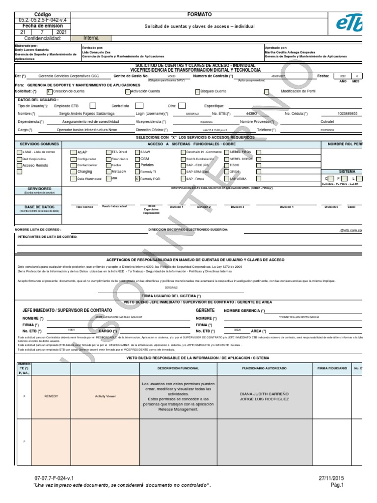 Formato 05.2.-05.2.5-F-042-V.4 - SolicitudCuentasClavesAccesoIndividual Nuevo SERGIO F REMEDY ...