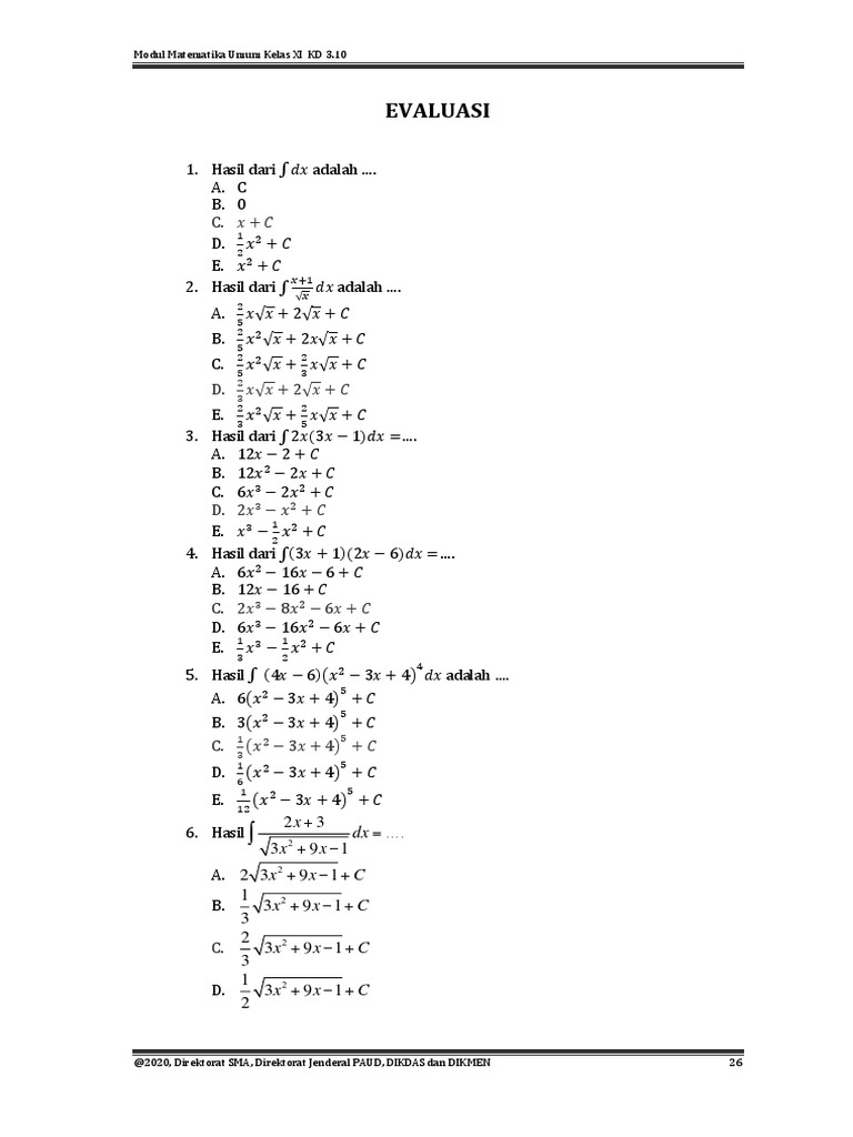 Salinan Xi Matematika Umum Kd 3 10 Final Pdf Pdf