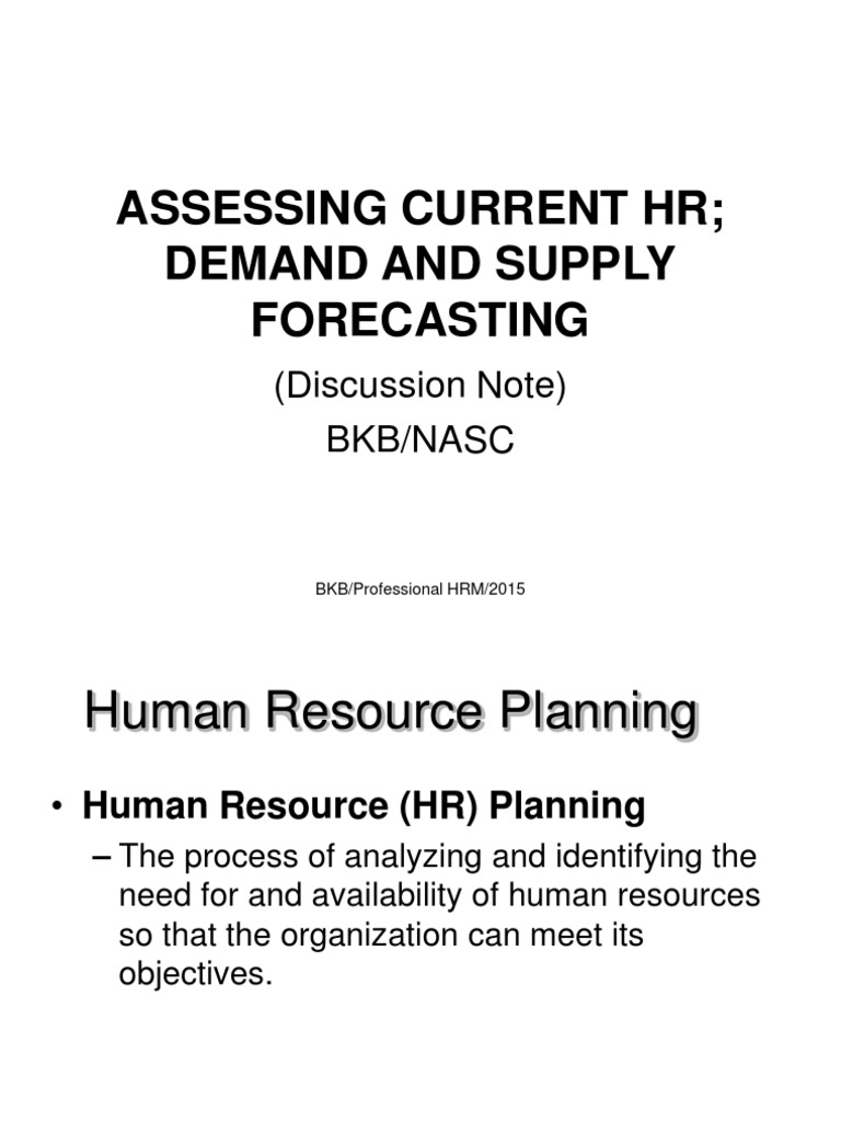 HR Demand and Supply | PDF | Human Resource Management | Forecasting