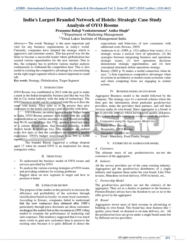 India's Largest Branded Network of Hotels: Strategic Case Study ...