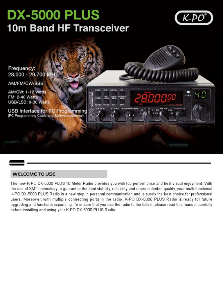 DX 5000 Plus User Manual New | PDF | Frequency Modulation | Radio