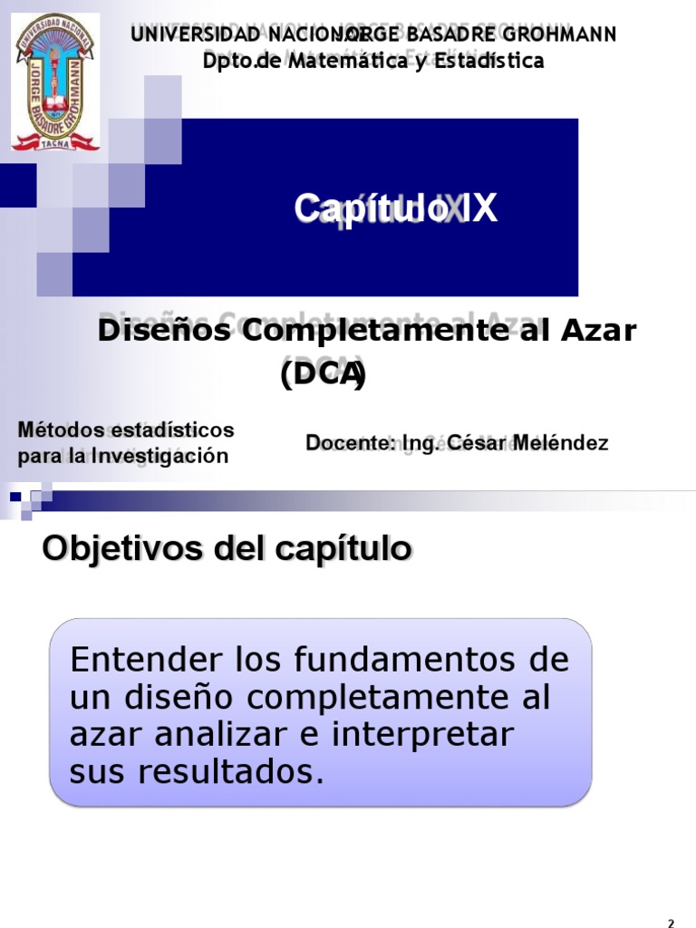 Diseño Completamente al Azar | PDF | Análisis de variación | Estadísticas