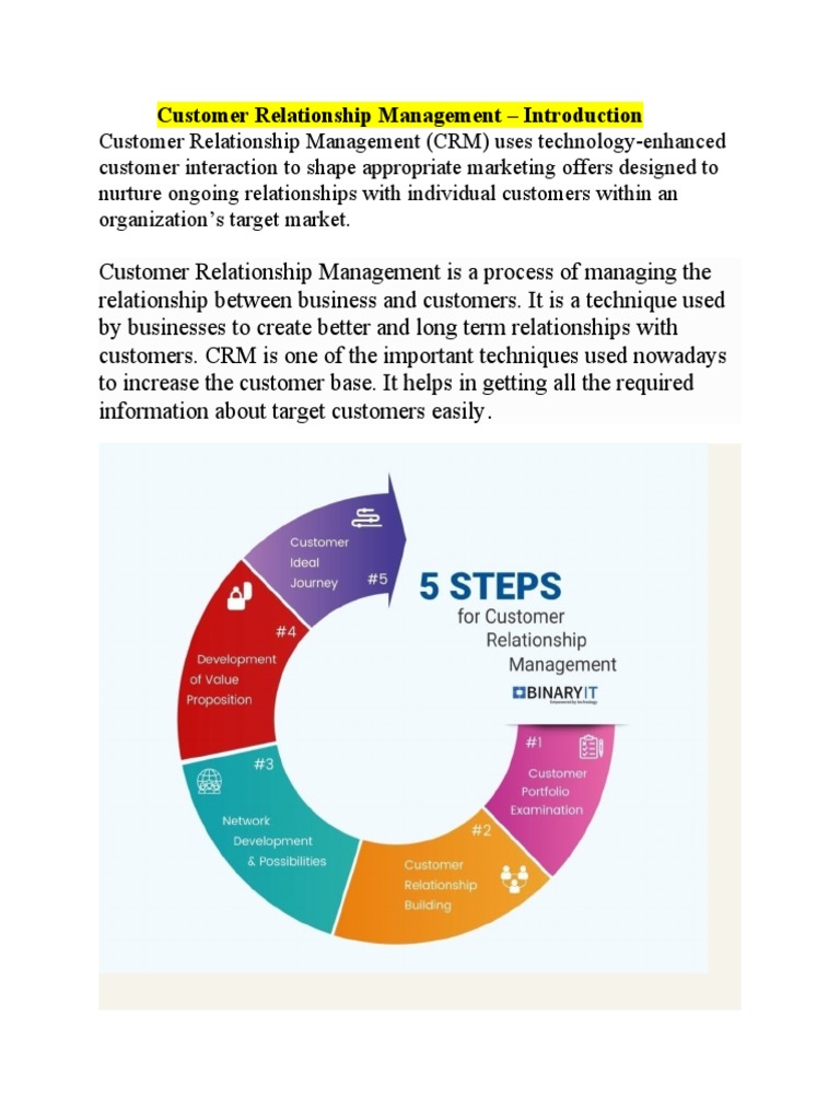 Customer Relationship Management - Introduction | PDF | Customer ...