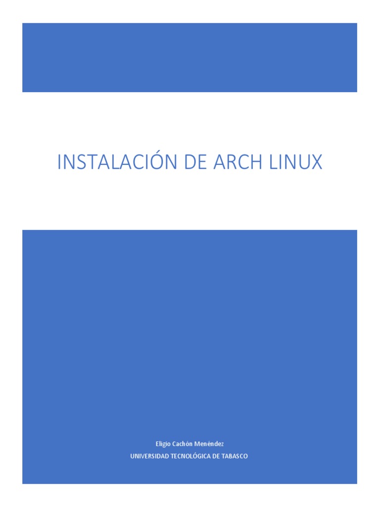 Instalación Arch Linux | PDF | Distribución de Linux | Software