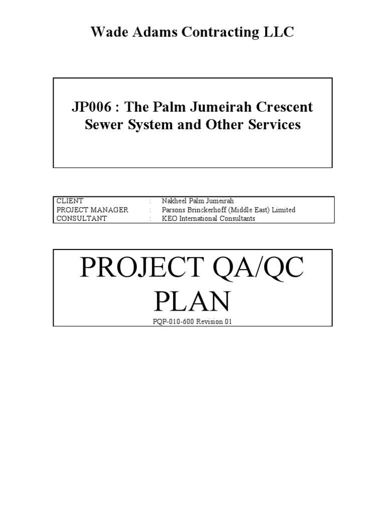 QA QC Plan | PDF | Quality Assurance | Iso 9000
