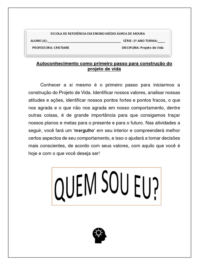 Rafaela Lima Projeto De Vida Autoconhecimento Pdf