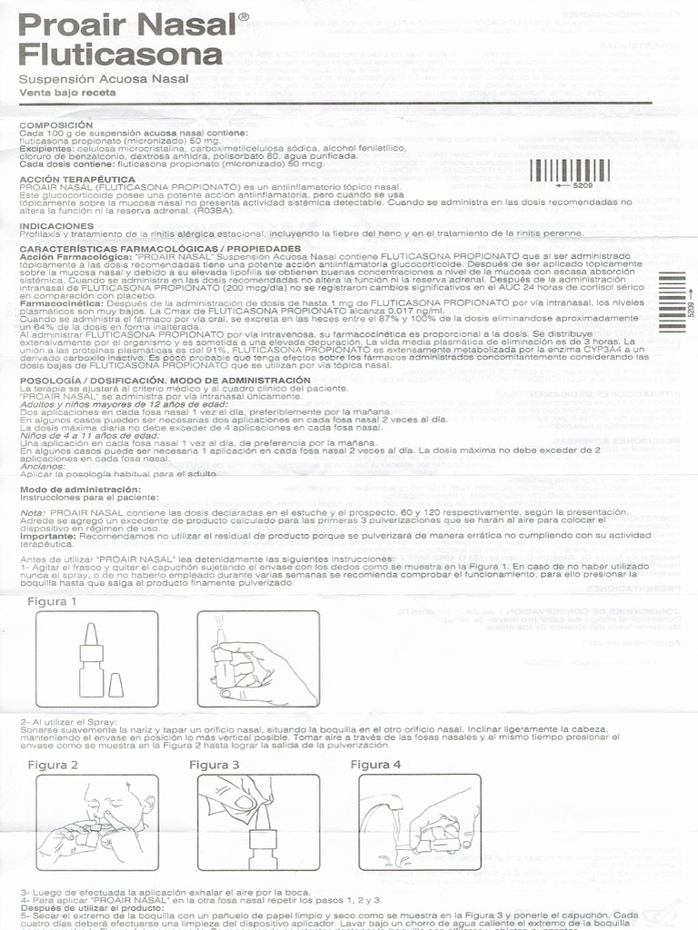 2020-10-18 Proair Nasal Fluticasona Susp Nasal X120dosis | PDF