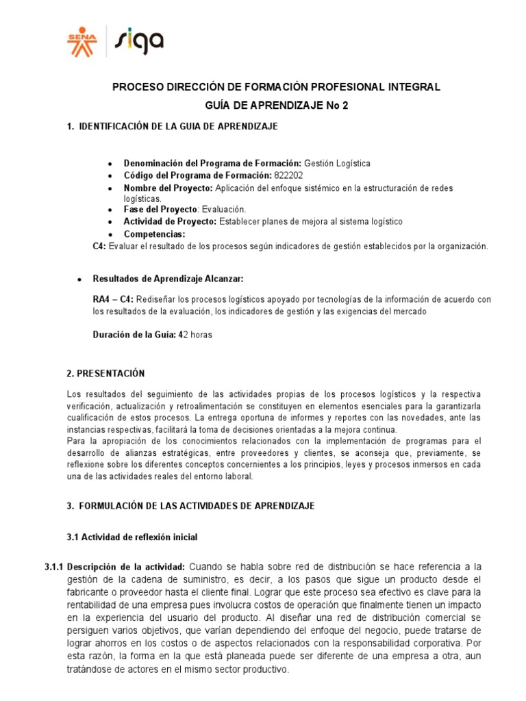 GAP - 2 Rediseñar Los Procesos Logísticos | PDF | Logística | Evaluación