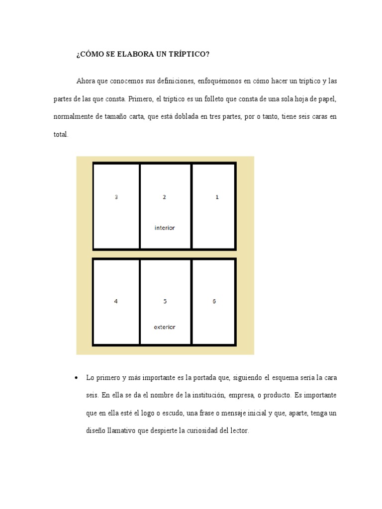 Cómo elaborar un tríptico informativo | PDF | Información | Publicidad