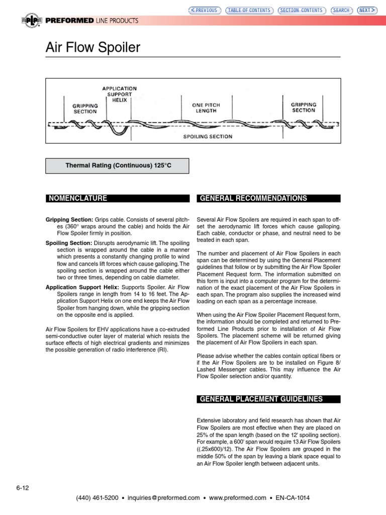 Air Flow Spoiler: Thermal Rating (Continuous) 125°C | PDF ...