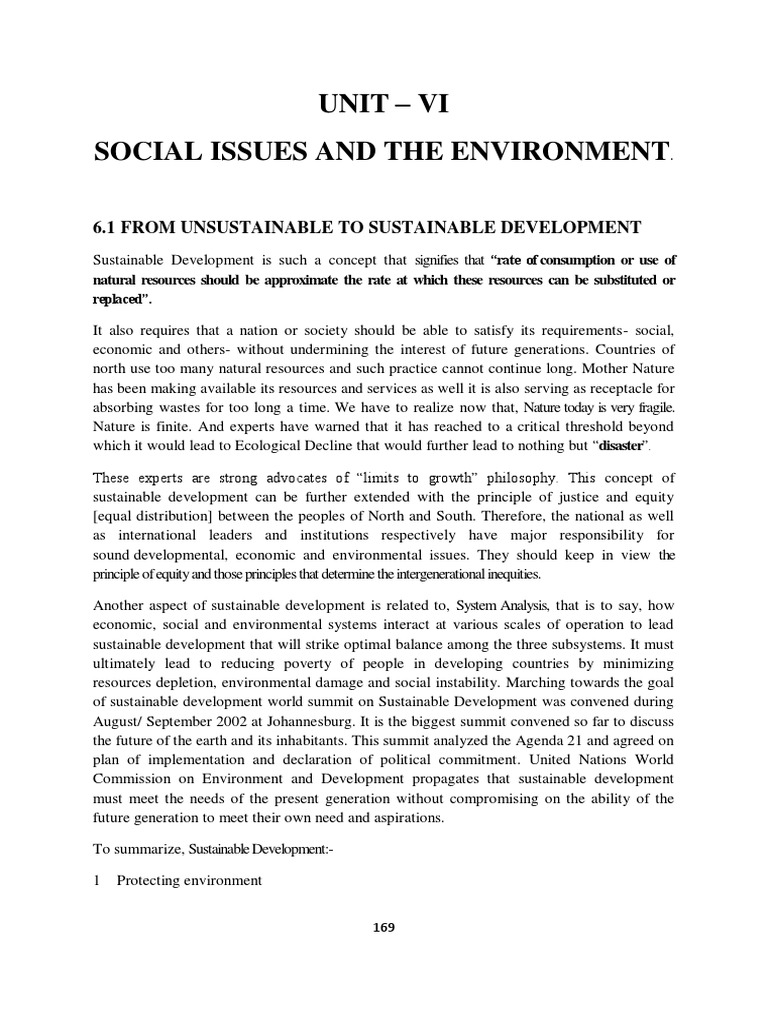 Social Issues and The Environment and Human Population and The ...