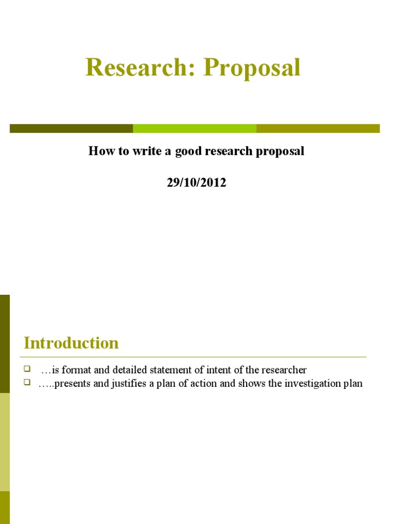 How To Write A Good Research - Proposal | PDF | Hypothesis ...