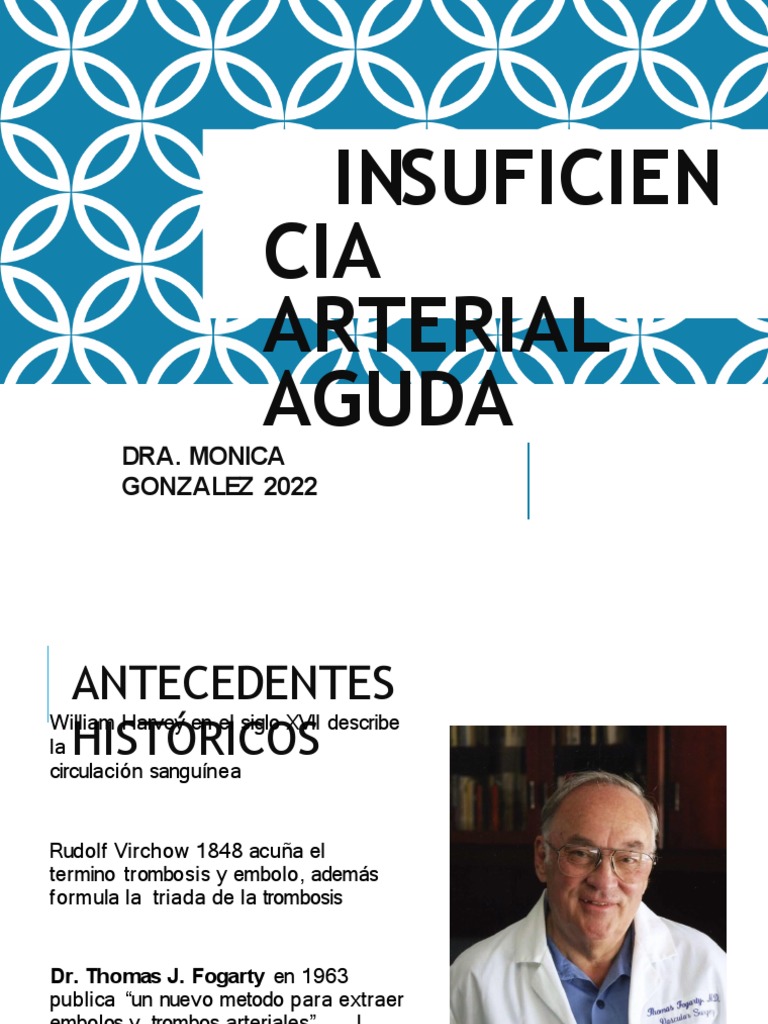 Insuficiencia Arterial Aguda Pdf Isquemia Trombo
