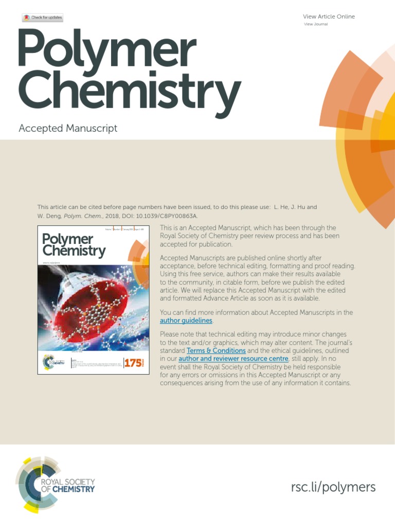 Polymer Chemistry | PDF | Perfume | Polymers