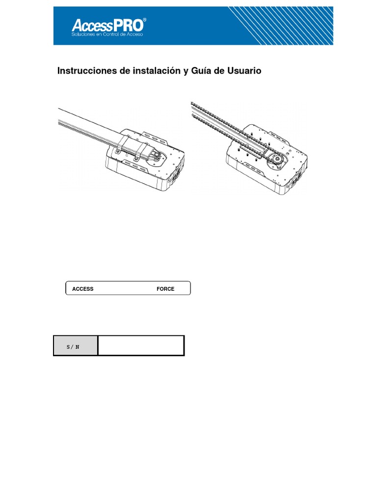 Manual de Instalación Access Force | PDF | Tornillo | Ingenieria Eléctrica