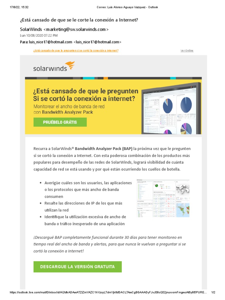 Solarwinds | PDF | Internet | Voz sobre IP