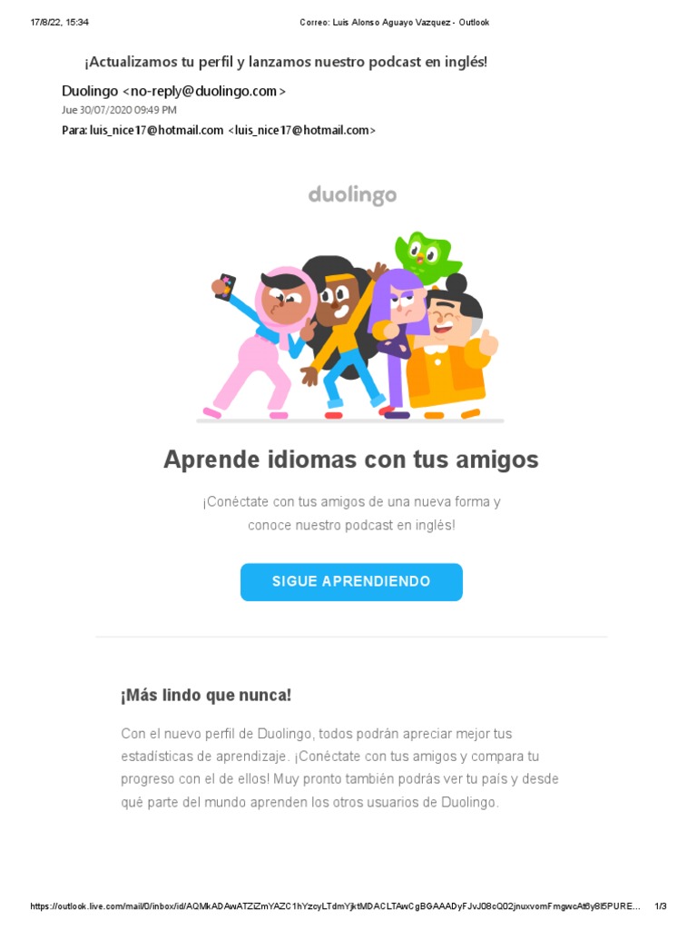 Nuevo perfil y podcast en Duolingo | PDF | Idiomas | Estudios de ...