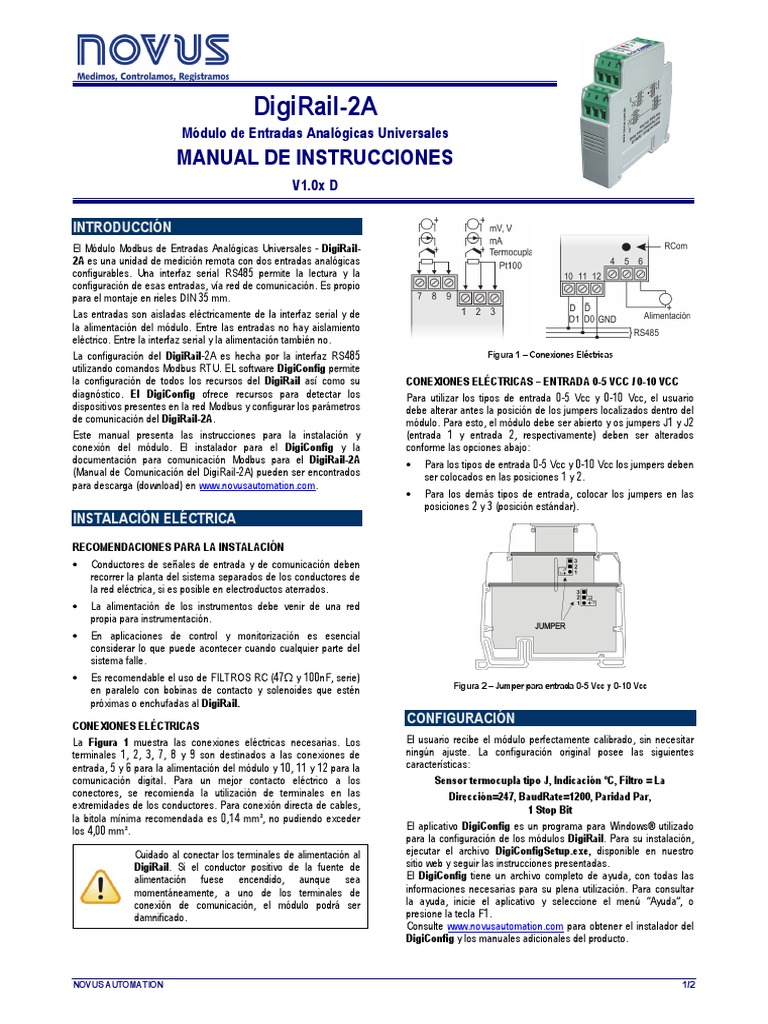 Manual Digirail-2a v10x D Espanþol | PDF | Par termoeléctrico ...