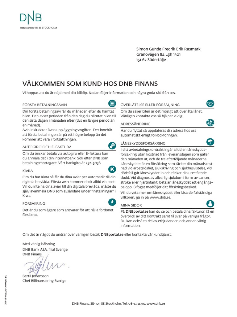 Välkommen Som Kund Hos DNB Finans: Simon Gunde Fredrik Erik Rasmark ...