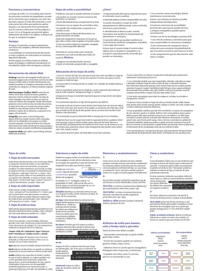 Curso Css Resumido | PDF | HTML | Página web