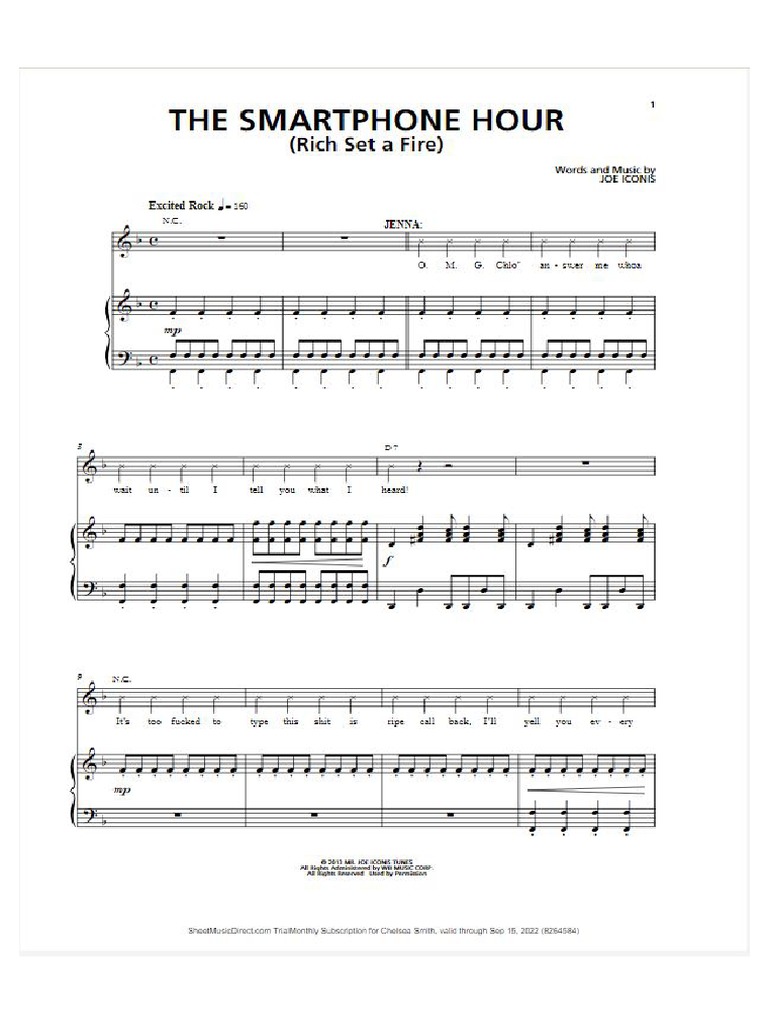 Smartphone Hour - Be More Chill Sheet Music SWP | PDF