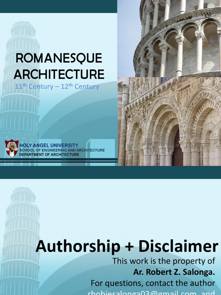 Romanesque Architecture's Distinctive Features | PDF | Castle | Vault ...