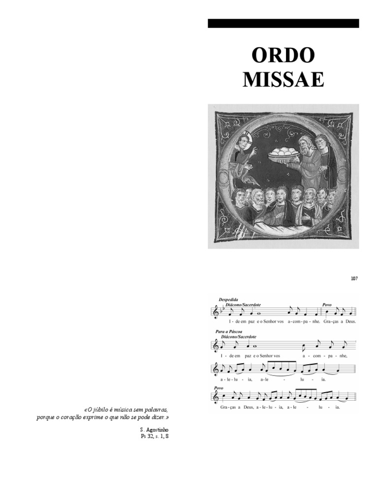 Ordo Missae | PDF | Missa (liturgia) | Famílias denominacionais cristãs