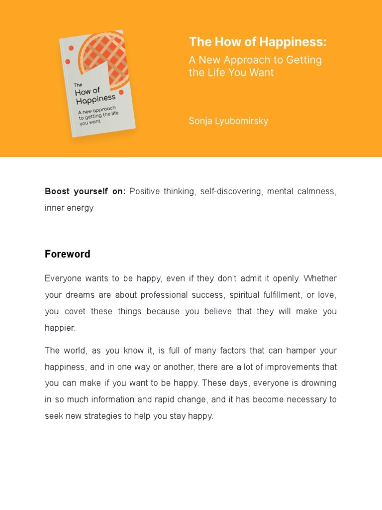 The How of Happiness | PDF | Happiness | Goal