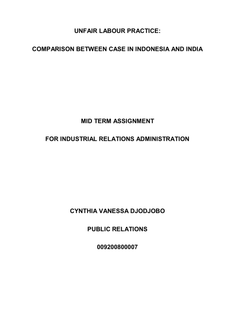 Unfair Labour Practice | PDF | Trade Union | Unfair Labor Practice