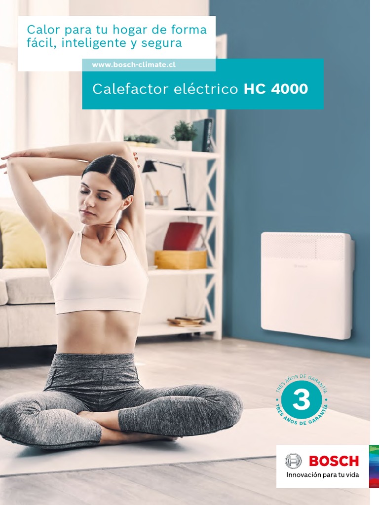 Calefactor Eléctrico Bosch HC 4000 - 500 Watts Bosch | PDF | Termostato | Transferencia de calor