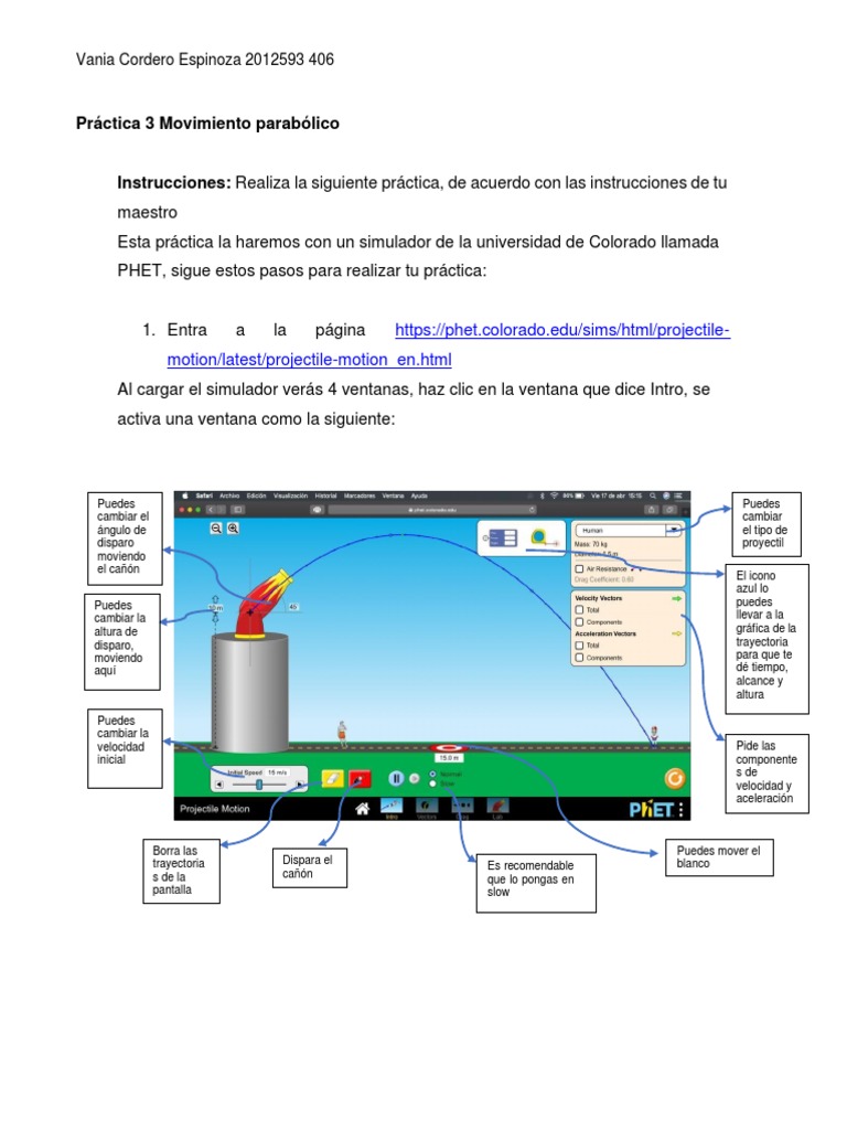 Practica Modulo III FISICA | PDF | Velocidad | Ventana (informática)