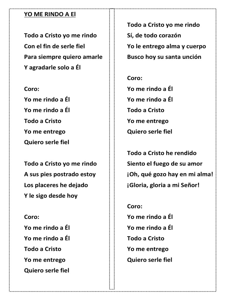 YO ME RINDO A El | PDF