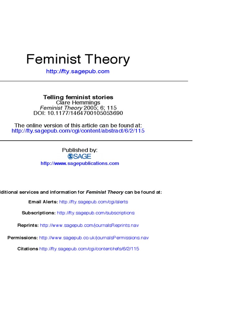 Telling Feminist Stories | PDF | Gender Studies | Feminism
