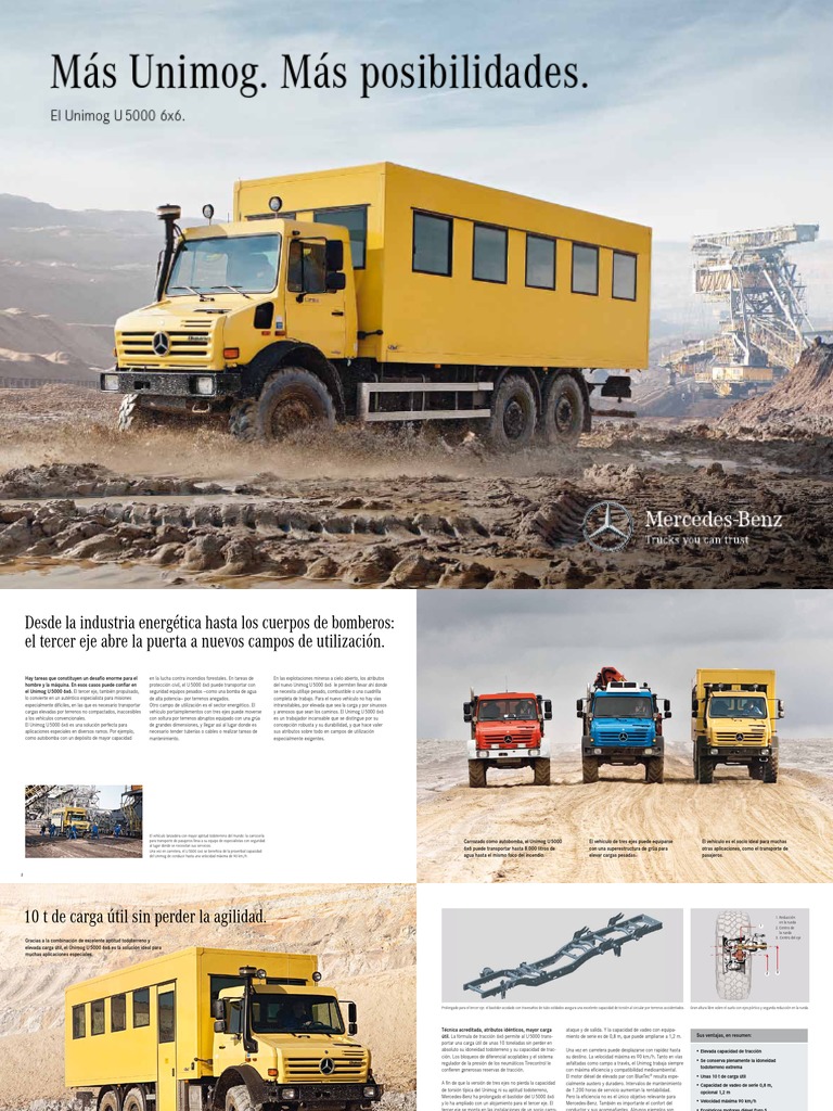 Unimog 6x6 | PDF | Eje | Camion de bomberos