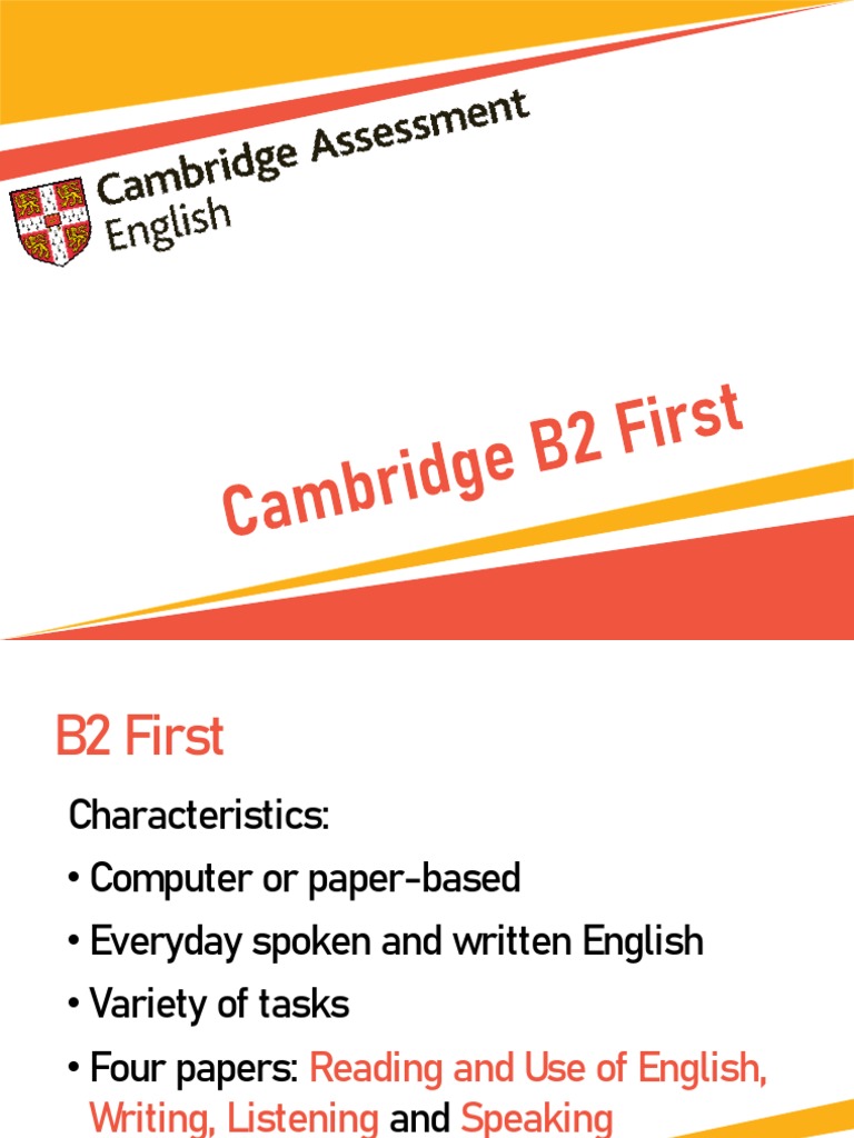 Cambridge B2 First Presentation | PDF | English Language | Multiple Choice
